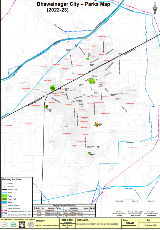 Parks Map - Bahawalnagar