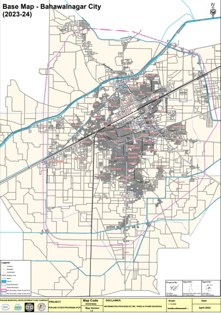 Base Map – Bahawalnagar City (2023-24) - Bahawalnagar